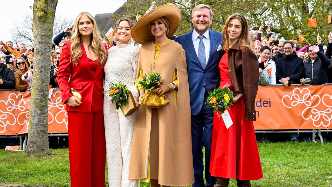 Dit droegen Máxima, Willem-Alexander en de prinsessen op Koningsdag ...
