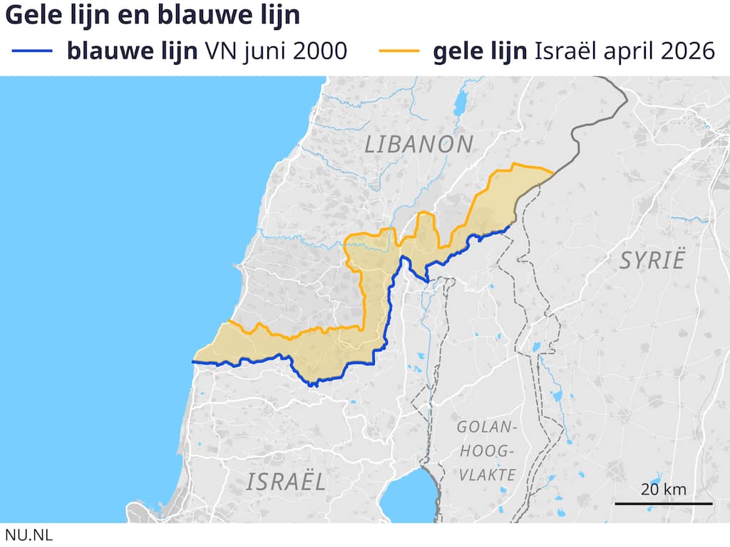 Israël schuift gele lijn in Libanon verder op: 'In strijd met ...
