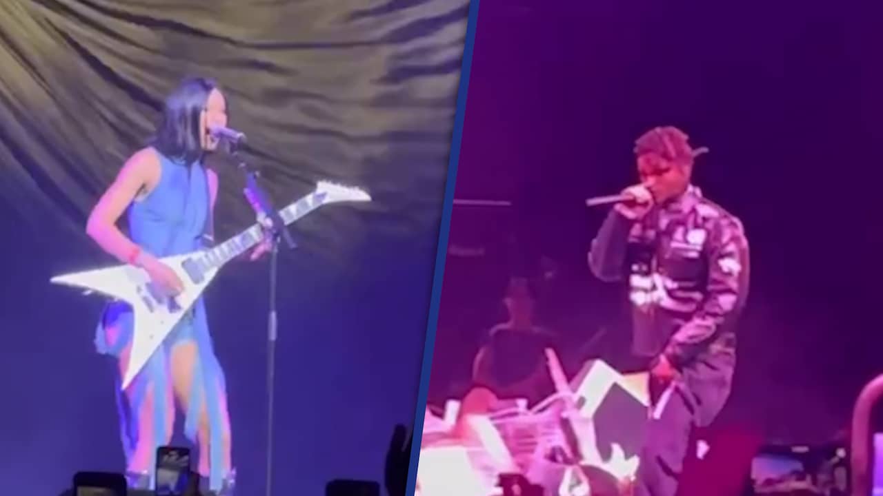 Trotse Will Smith filmt Jaden en Willow op podium bij Coachella | NU.nl