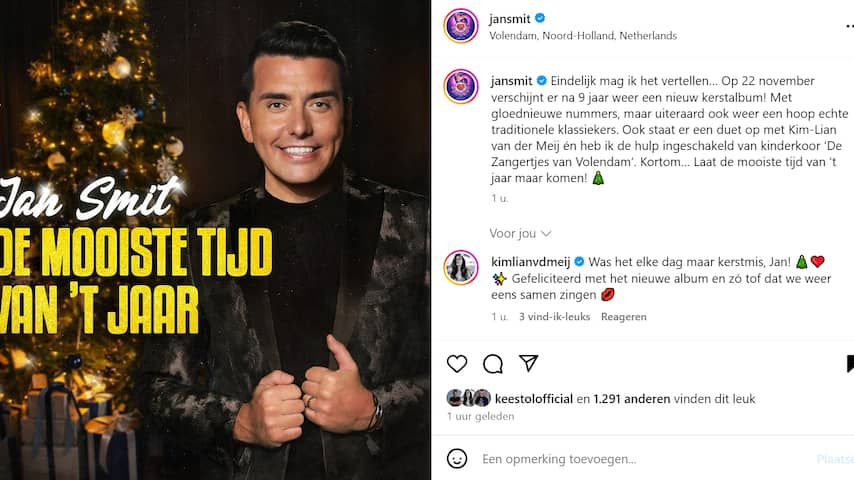 Jan Smit brengt na negen jaar weer kerstalbum uit | Muziek | NU.nl