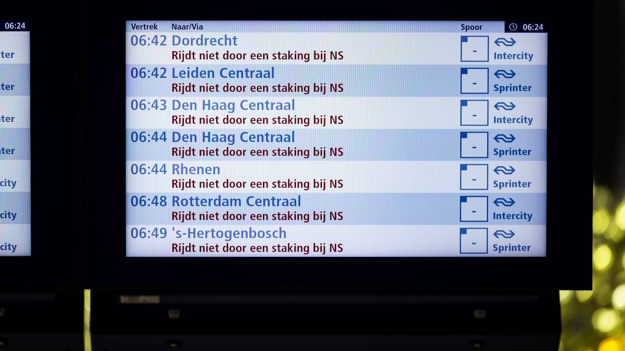 Dinsdag in hele Randstad geen NS-treinen vanwege staking personeel ...