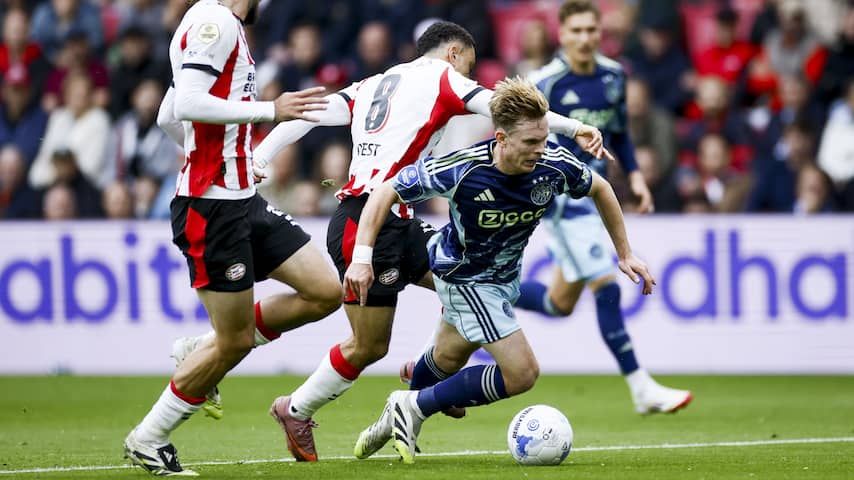 PSV en Ajax spelen gelijk na late goals in vermakelijke Eredivisie ...