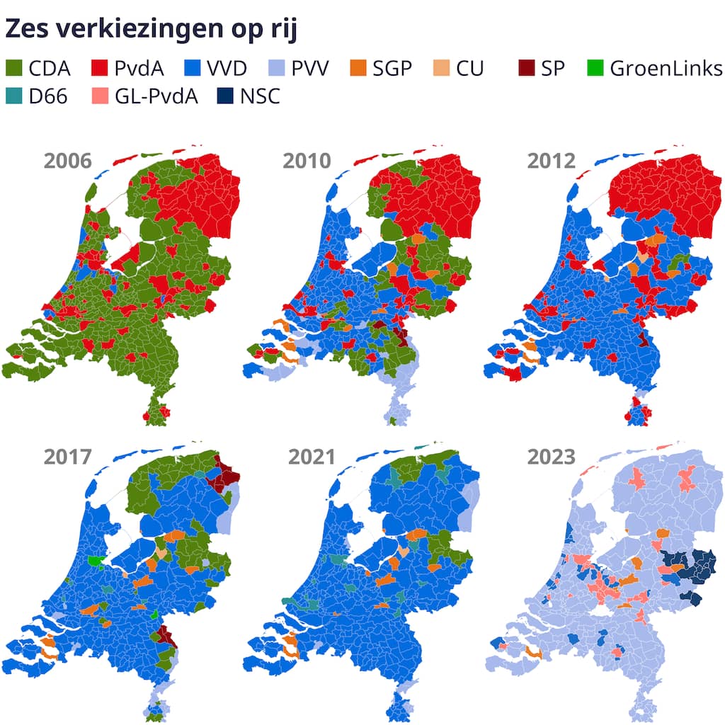 De politieke aardverschuiving in Nederland in kaarten en grafieken ...