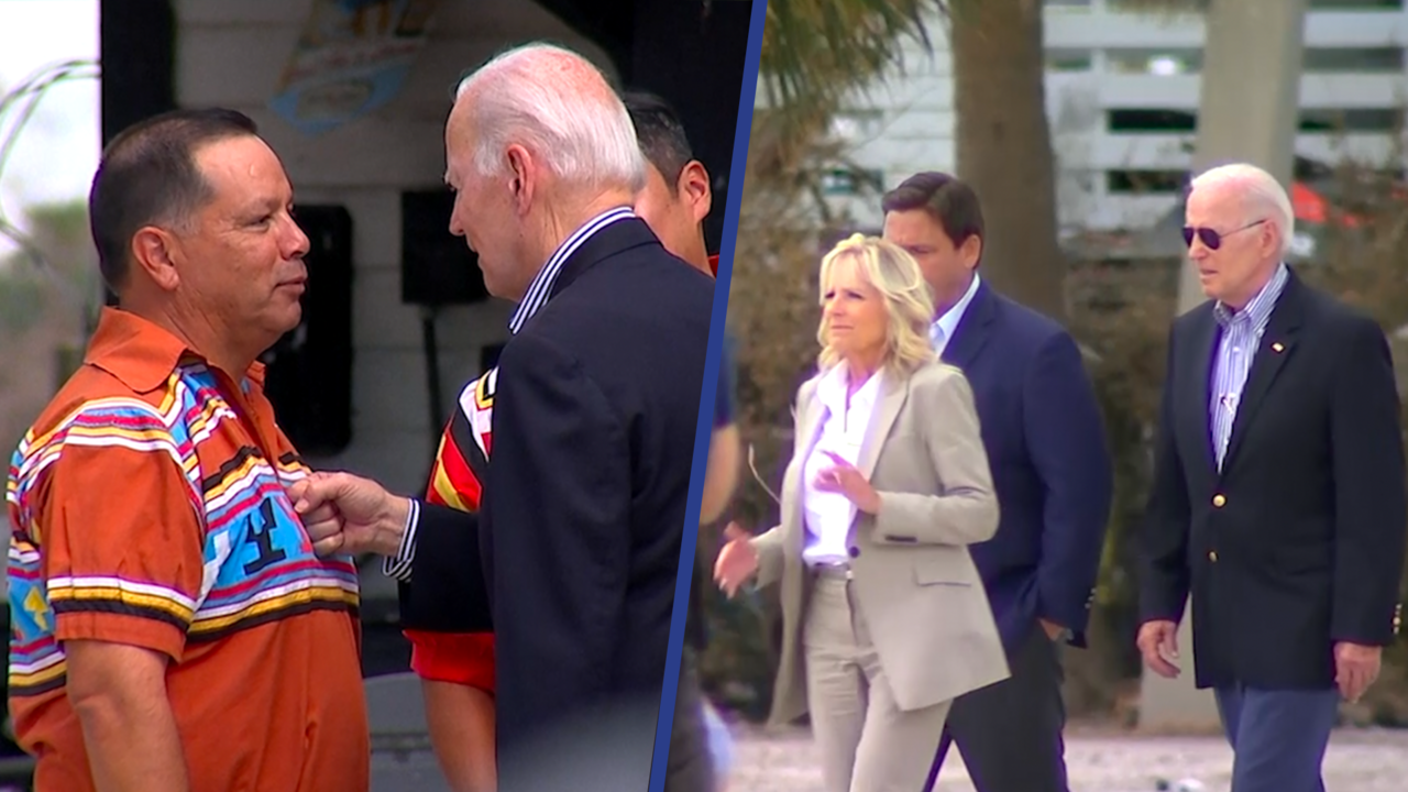 Biden bezoekt door orkaan Ian getroffen staat Florida | NU.nl