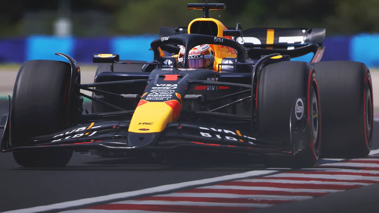 Verstappen klokt in aangepaste Red Bull tweede tijd in eerste training Boedapest | Formule 1 | NU.nl