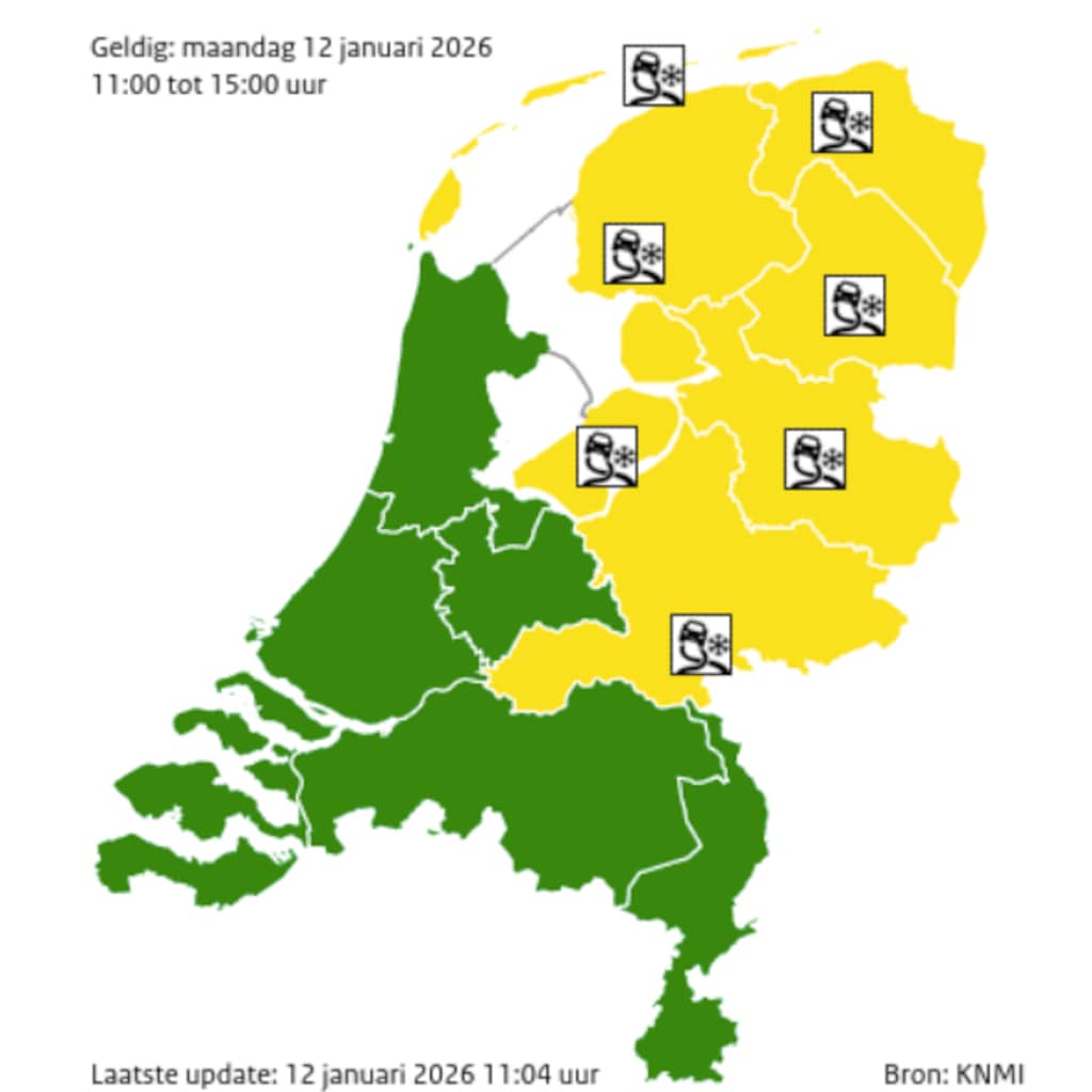Teruglezen winterweer | Code oranje overal voorbij, dooi is ingezet - NU.nl