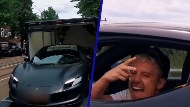 Lil Kleine scheurt in peperdure Ferrari: 'Hij ging snel, man' | NU.nl