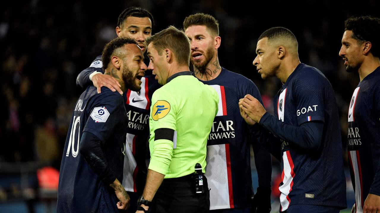 Neymar pakt rood bij moeizame zege PSG, Haaland weer op schot voor Man City | Voetbal | NU.nl