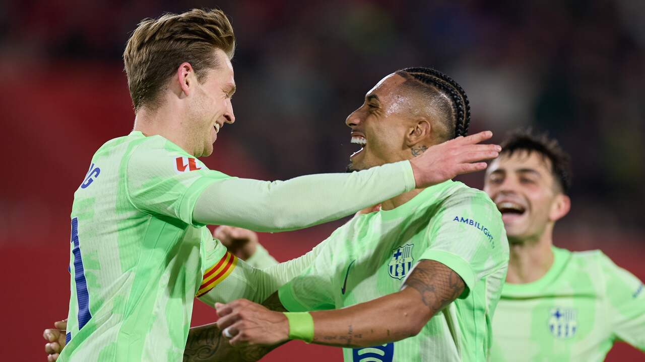 Frenkie de Jong helpt Barcelona met eerste goal van het seizoen aan ruime zege | Voetbal | NU.nl
