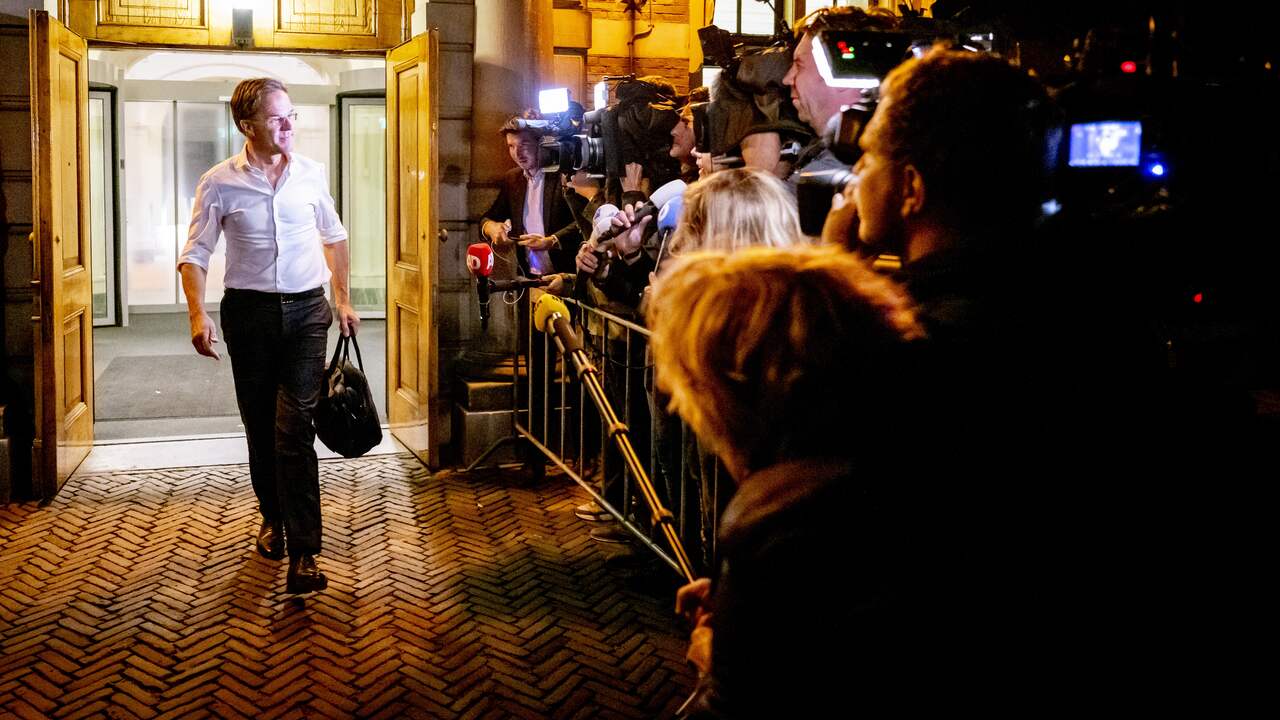 Kijk hier de persconferentie over de val van kabinet-Rutte IV terug | NU.nl