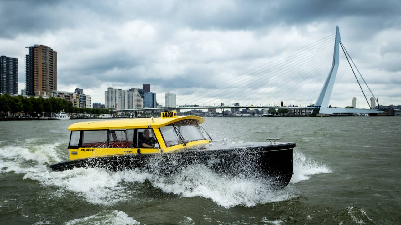 Drie mensen lichtgewond na aanvaring watertaxi en waterbus in Rotterdam ...