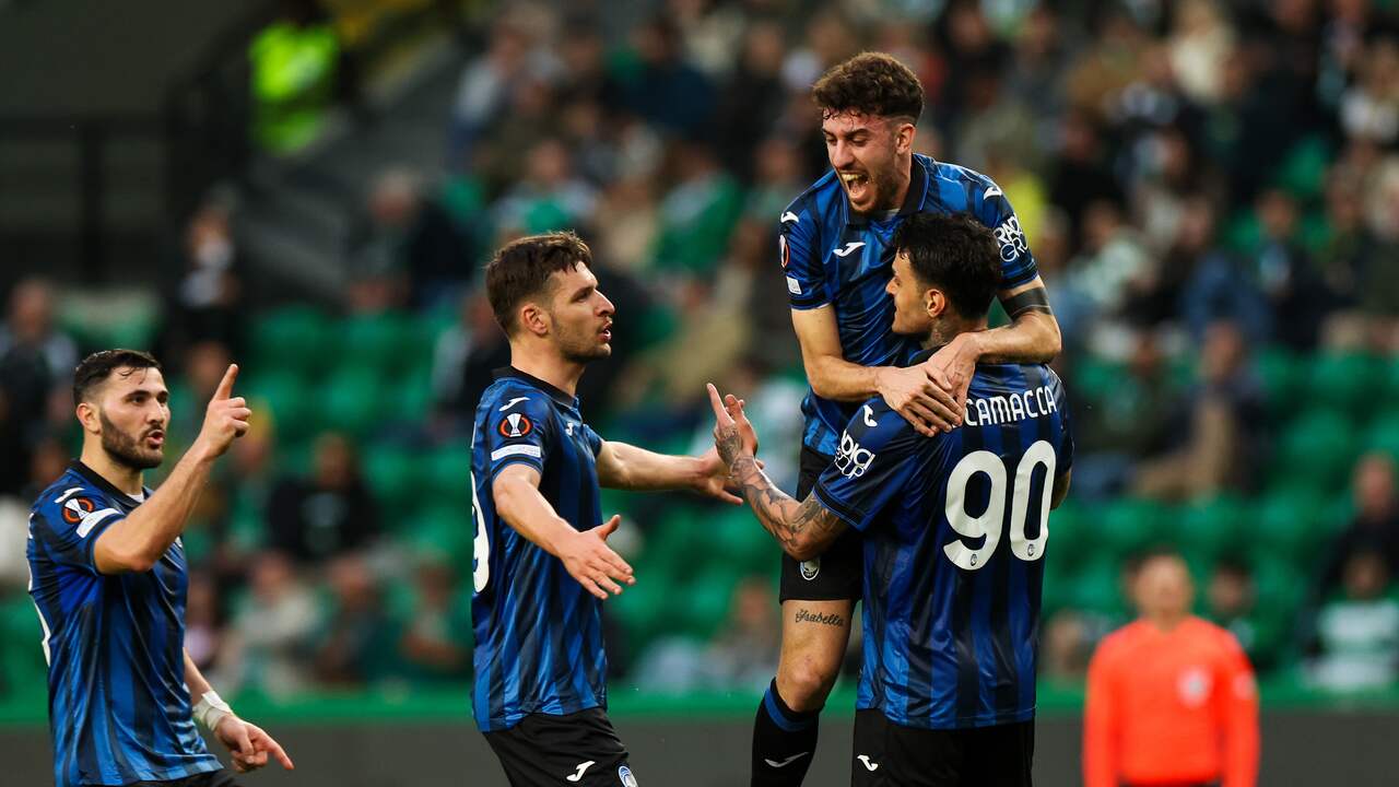 Atalanta speelt dankzij prachtgoal Scamacca gelijk bij Sporting in ...