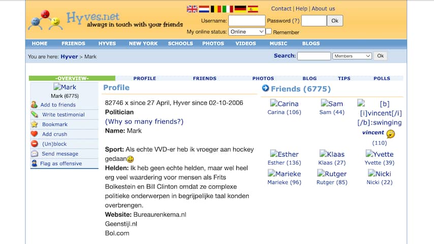 Hyves was grootste sociale netwerk van Nederland, tot Facebook kwam ...