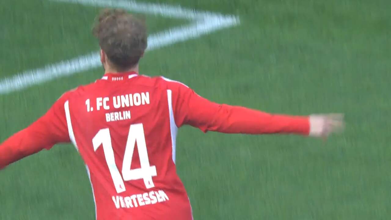 Vertessen maakt zijn eerste doelpunt voor Union Berlin | NU.nl