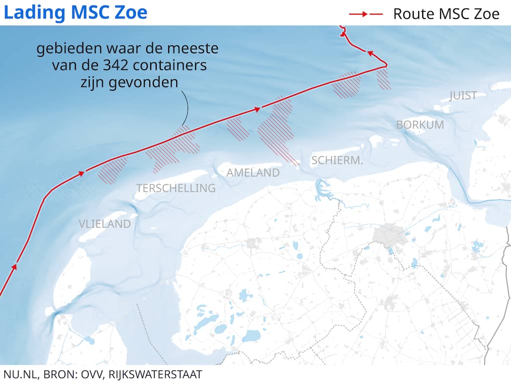 De zee is MSC Zoe-ramp nog niet vergeten: afval duikt na vijf jaar nog ...