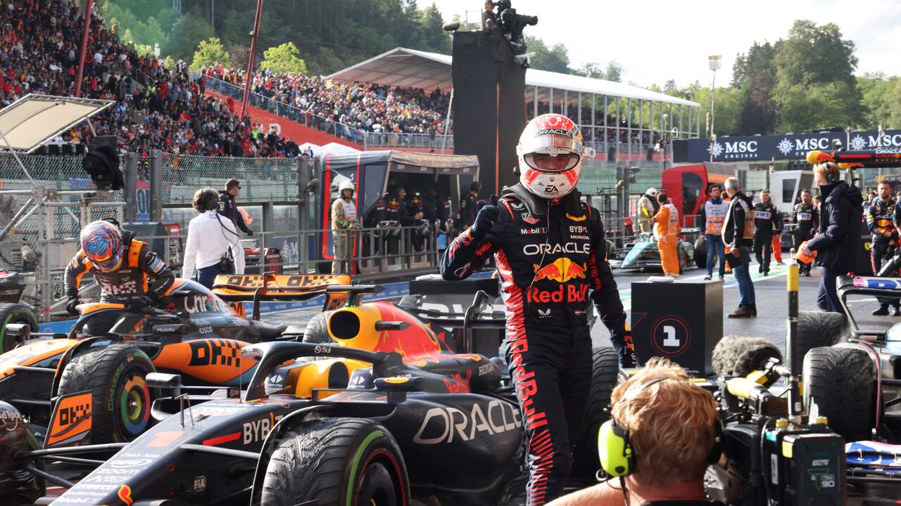 Verstappen klopt Piastri en wint sprintrace op nat Spa-Francorchamps | Formule 1 | NU.nl