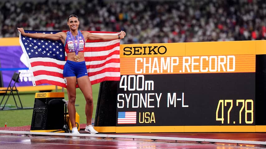 McLaughlin verovert atletiekgoud op 400 meter met snelste tijd in ...