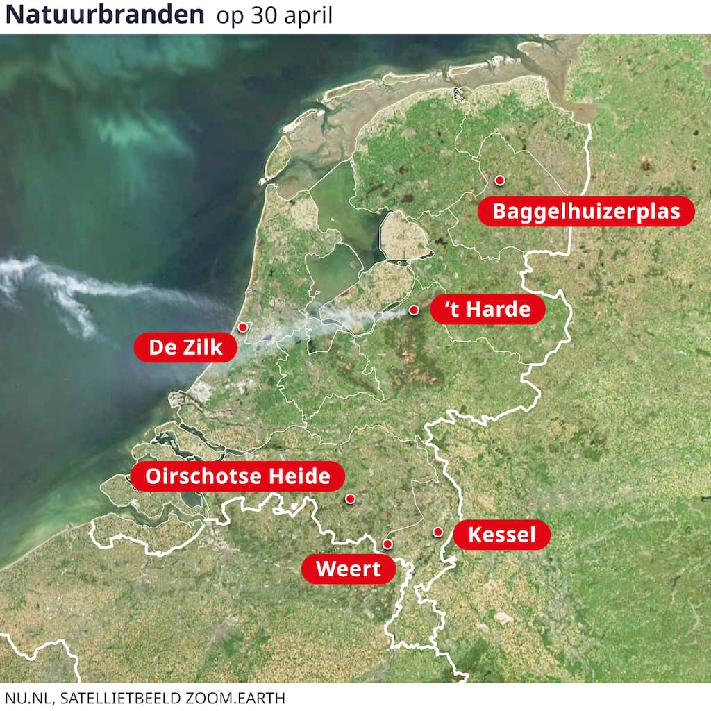 Live natuurbranden | Helikopters helpen in 't Harde, blussen duurt nog ...