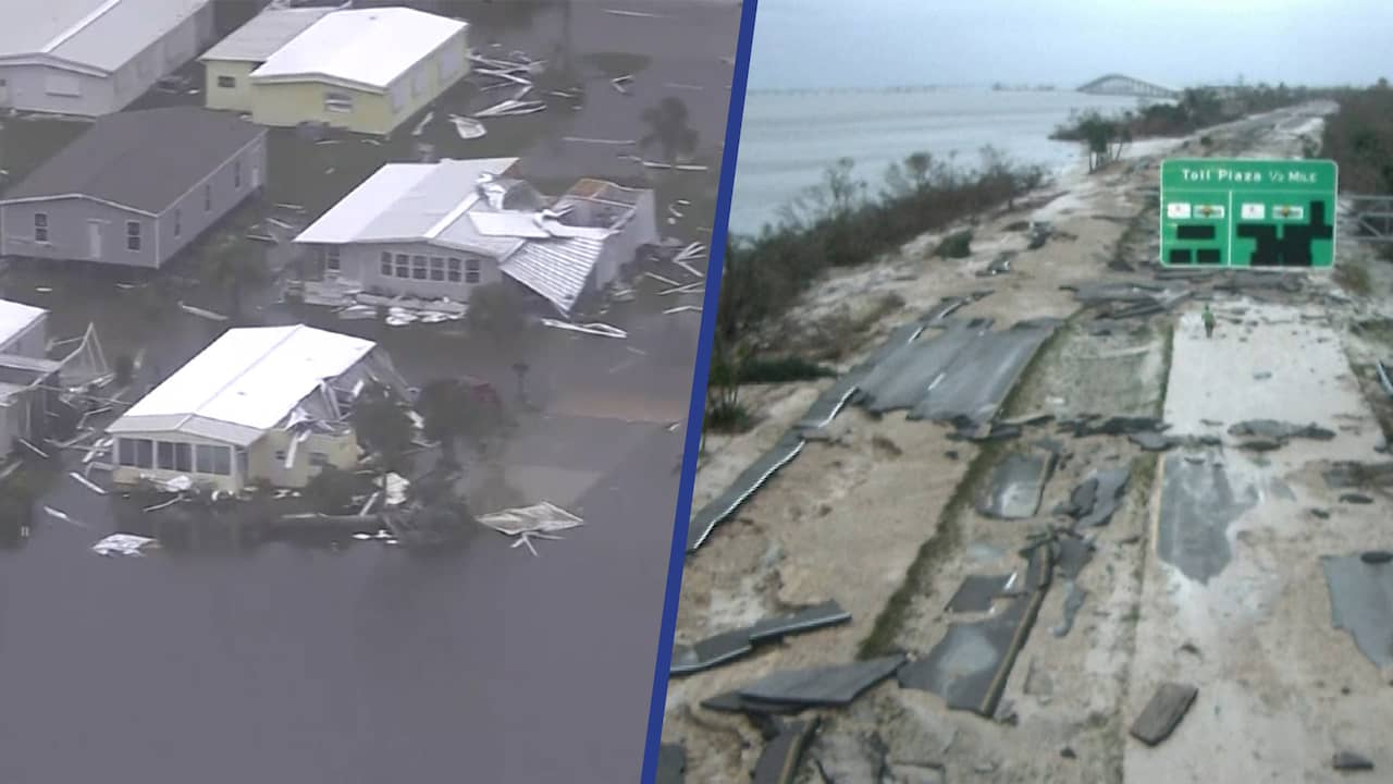 Luchtbeelden tonen enorme schade in Florida na orkaan Ian | NU.nl