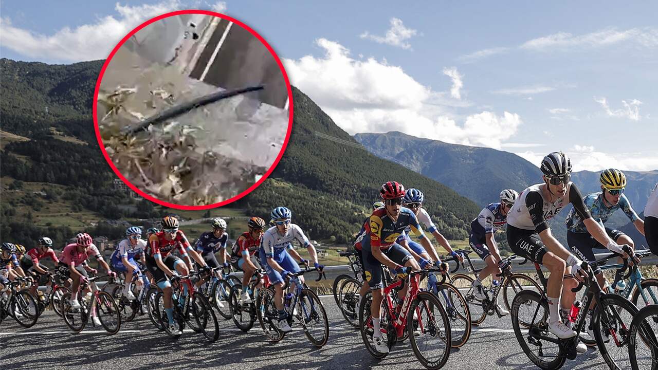 Viertal wilde Vuelta-etappe saboteren door 400 liter vloeistof op de ...