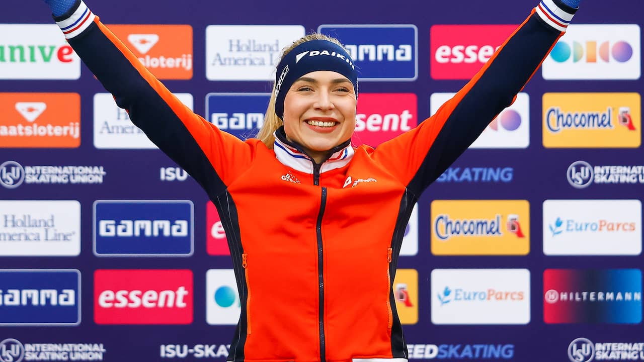Joy Beune pakt wereldtitel met gouden nagels: 'Bracht me vorig jaar ook ...