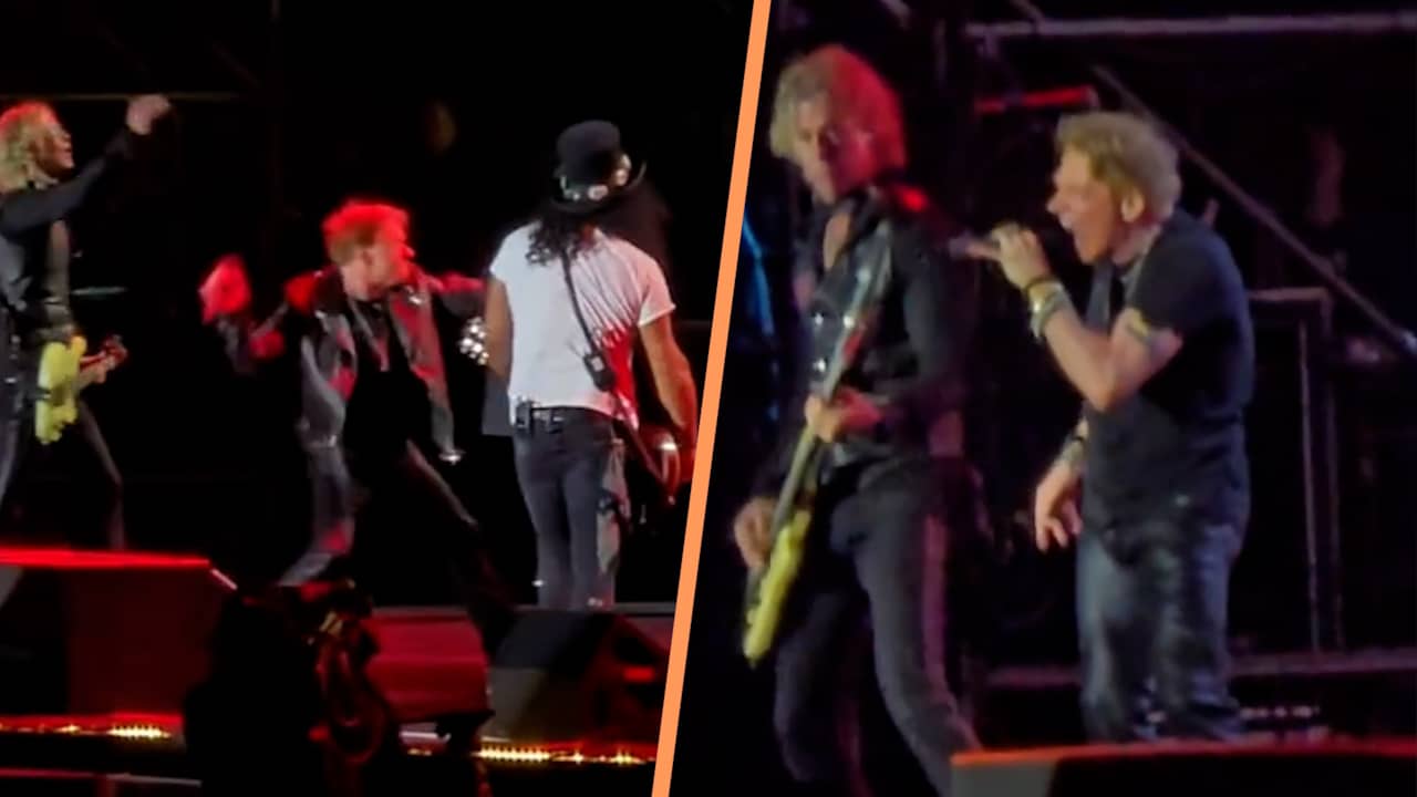 Guns N' Roses-zanger gooit uit woede met microfoon en loopt podium af ...