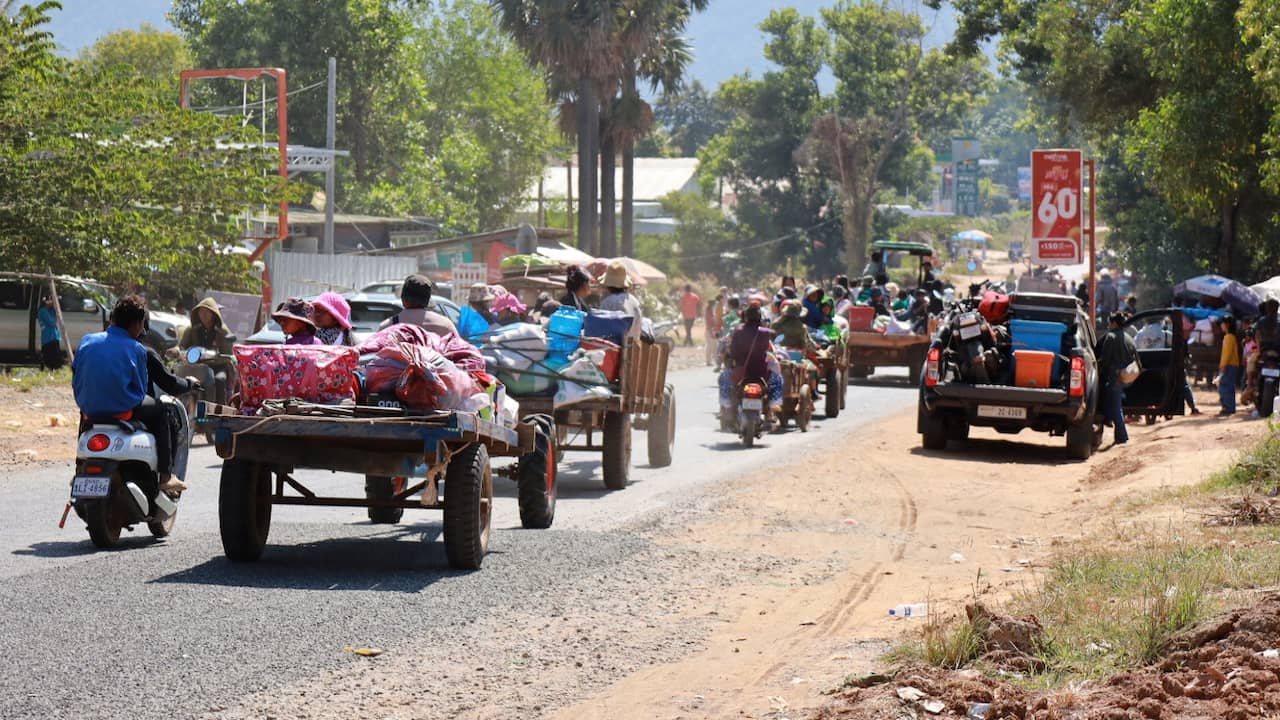 Gevechten bij grens Thailand en Cambodja, duizenden mensen op de vlucht ...