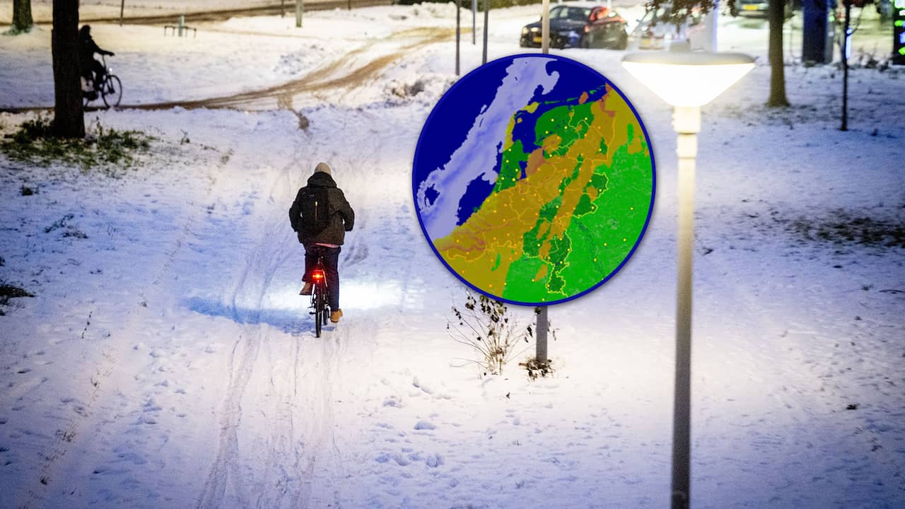 Live | Groot sneeuwfront trekt over Nederland, 'mega-sneeuwfile' van 42 ...