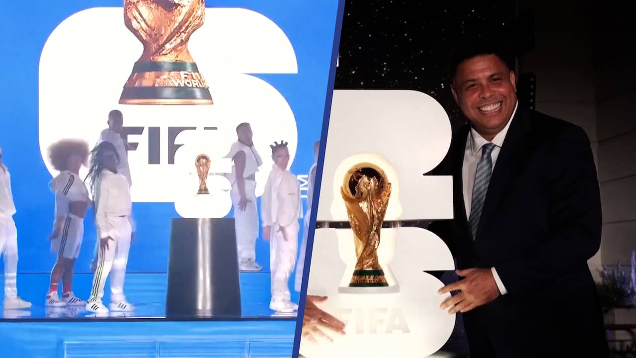 FIFA onthult logo voor WK 2026 met lasershow en dansact | NU.nl