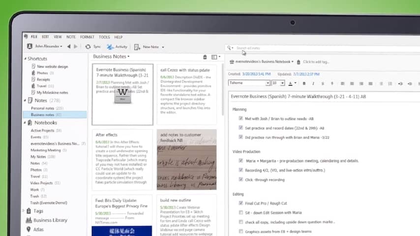 Nieuwe versie Evernote voor Windows introduceert zoekfunctie | Tech | NU.nl