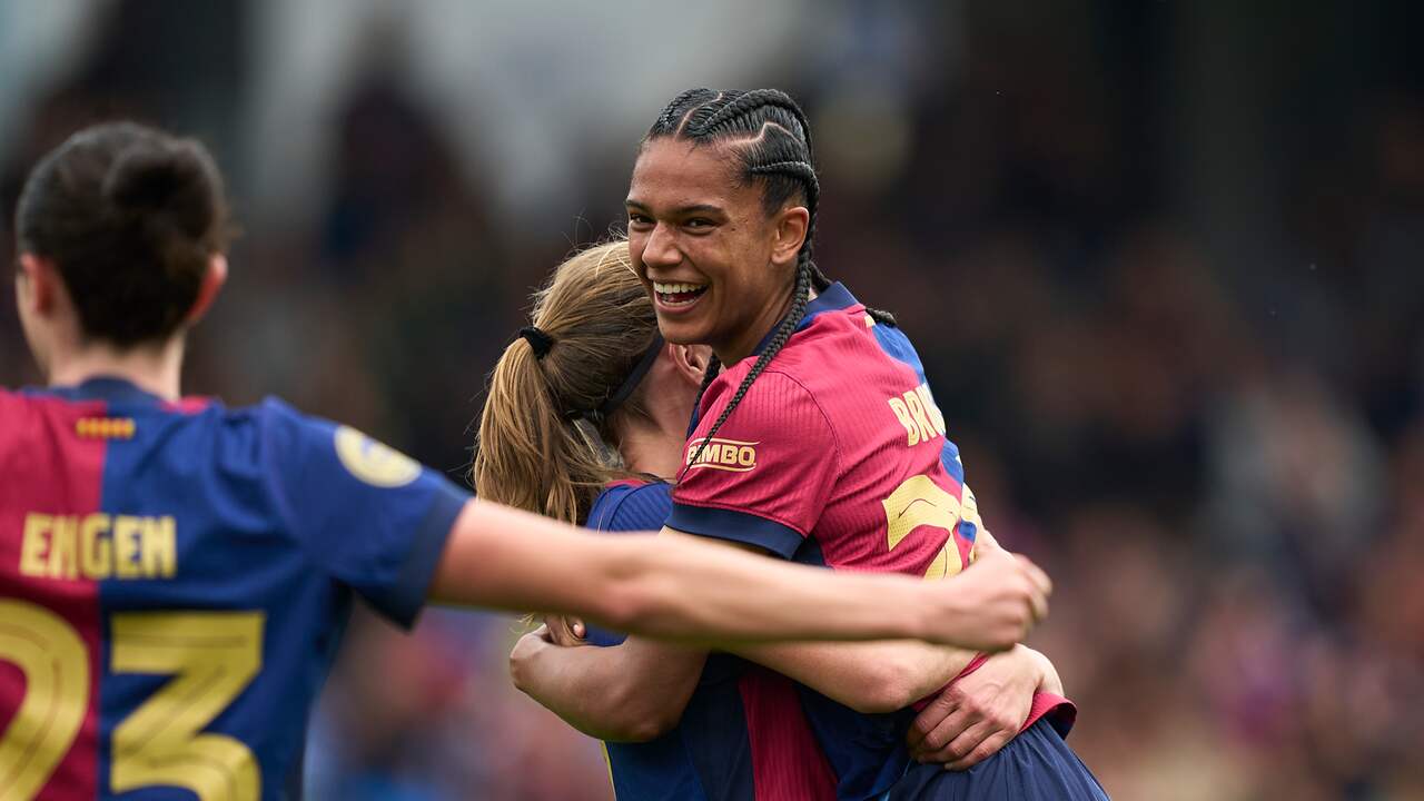 FC Barcelona en scorende Esmee Brugts winnen met 0-9 en pakken opnieuw titel | Voetbal | NU.nl