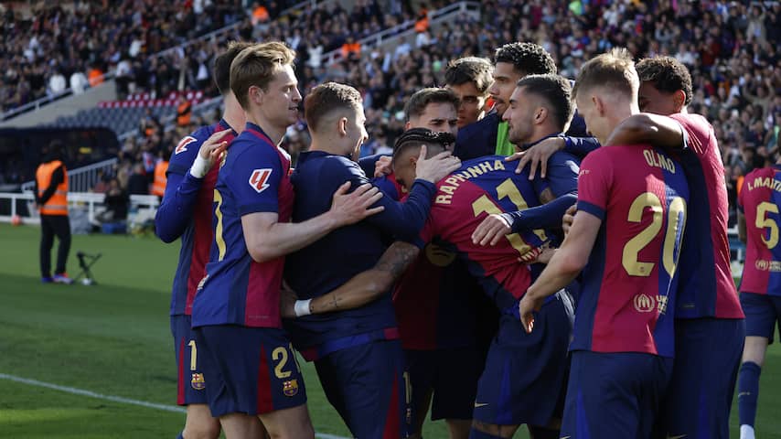 FC Barcelona wint op de valreep spektakelstuk ondanks fout Frenkie de Jong | Voetbal | NU.nl