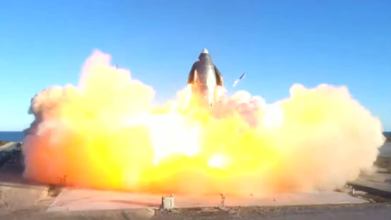 SpaceX-raket explodeert op landingsplatform na succesvolle horizontale ...