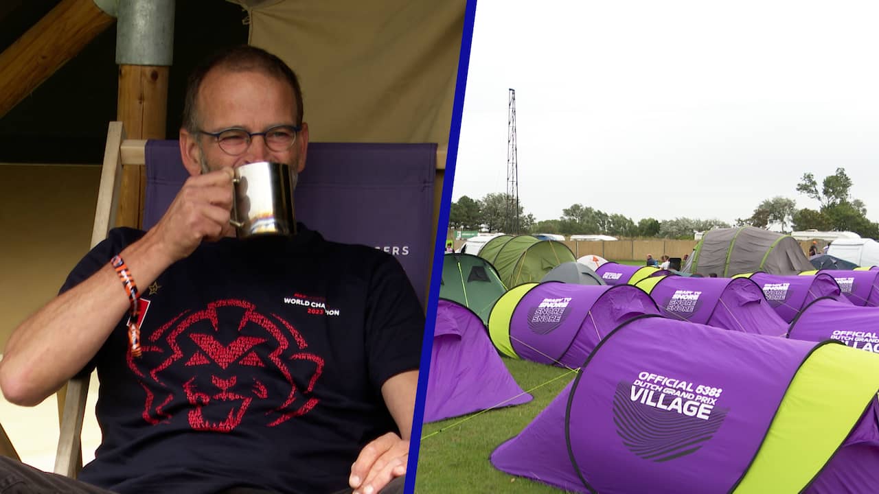 Racefans stoeien met tent op F1-camping: 'Max wint natuurlijk' | NU.nl