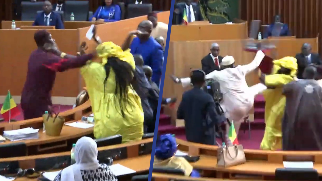 Politici gaan op de vuist in Senegalees parlement | NU.nl