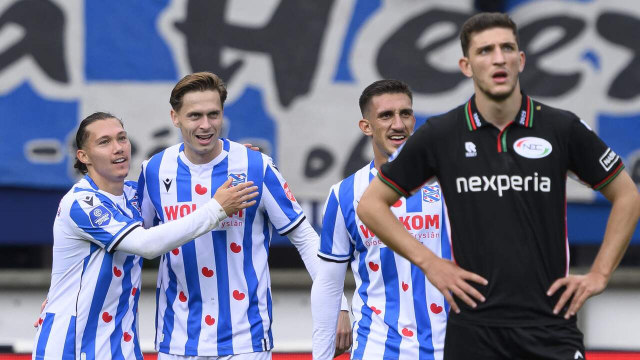 Heerenveen bezorgt NEC derde nederlaag op rij, Go Ahead wint IJsselderby | Voetbal | NU.nl