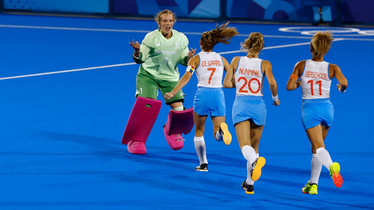 Keeper pakt beslissende shoot-out voor gouden hockeysters | NU.nl