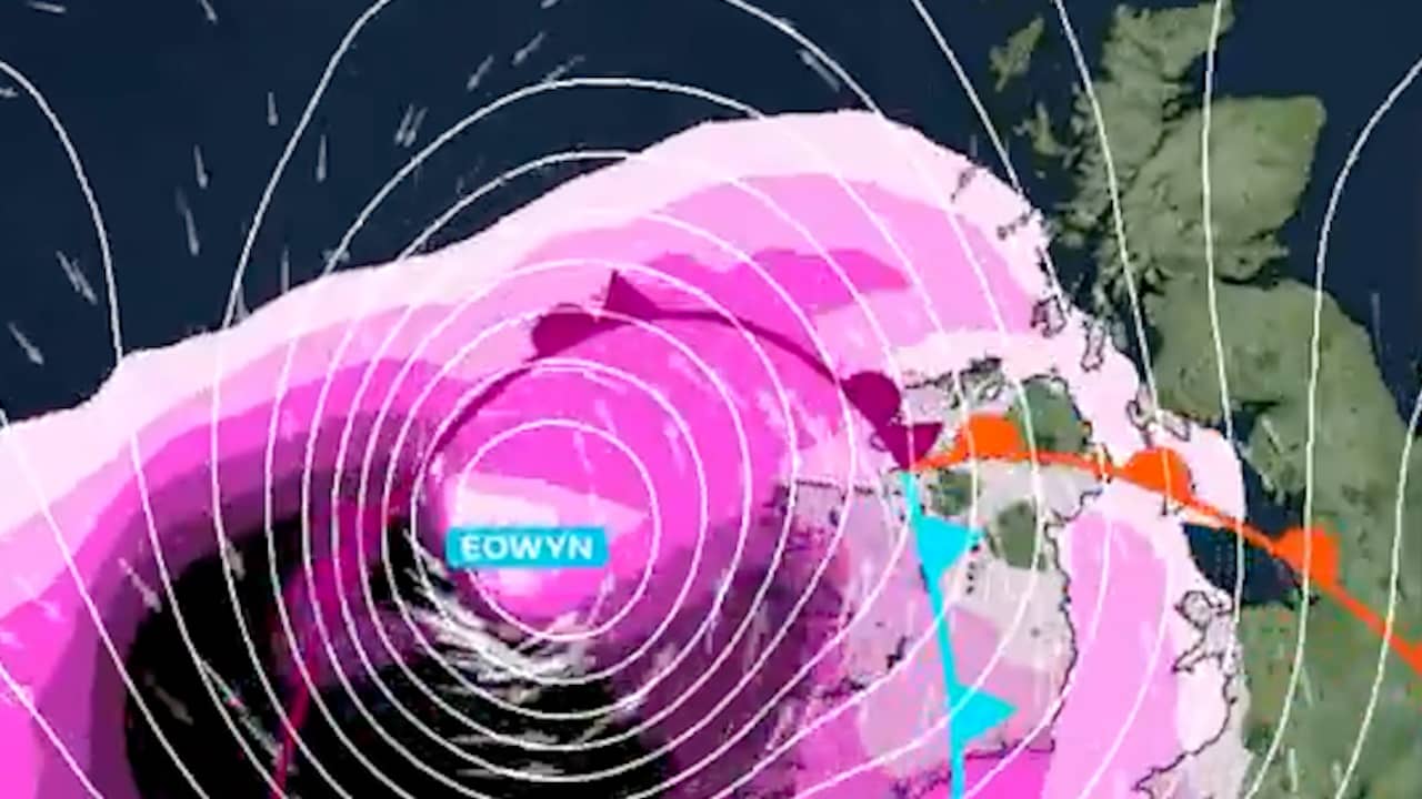 Storm Éowyn breekt nu al record met hardste windstoot ooit gemeten in ...