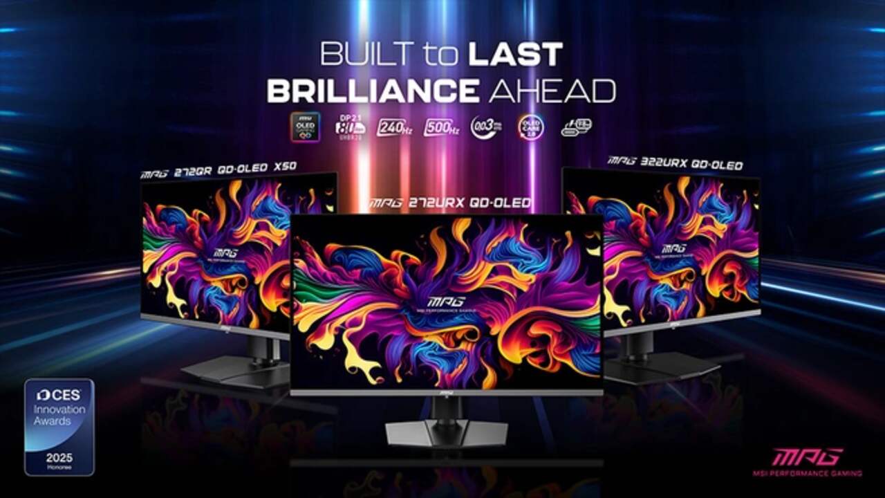 MSI onthult oledmonitors van 27 en 32 inch die minstens 240 keer per seconde verversen ...