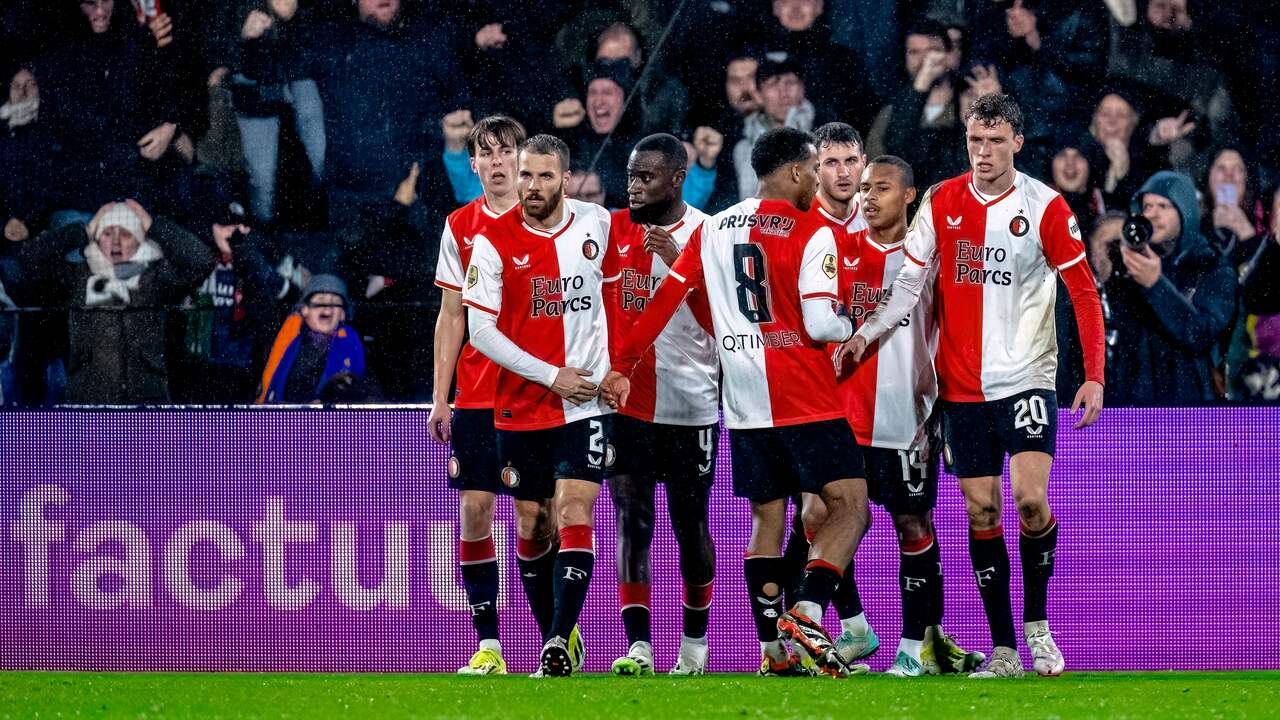 Feyenoord worstelt zich dankzij late goal Wieffer langs tiental RKC ...