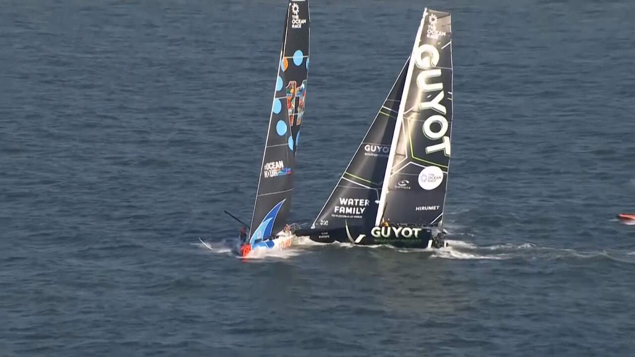 Twee boten botsen op elkaar in slotfase Ocean Race | NU.nl
