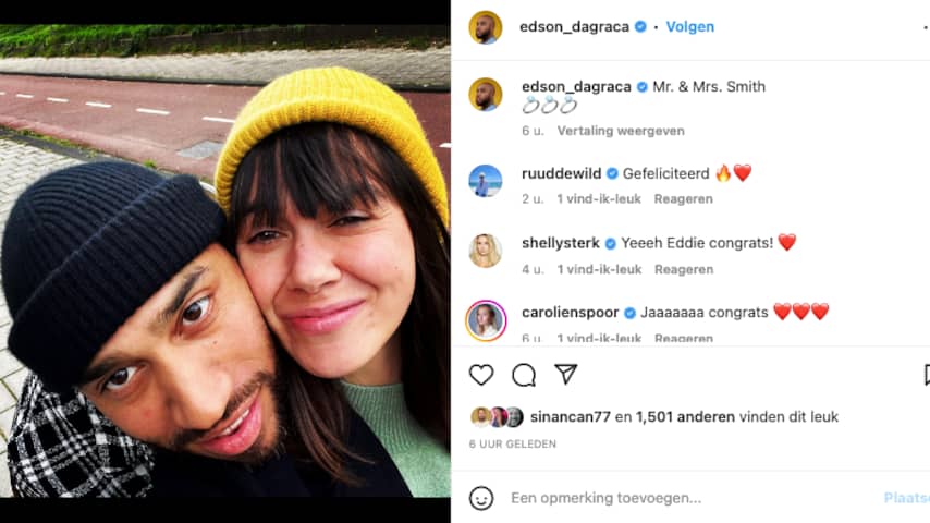 Presentator Edson da Graça getrouwd met vriendin Maud | Achterklap | NU.nl