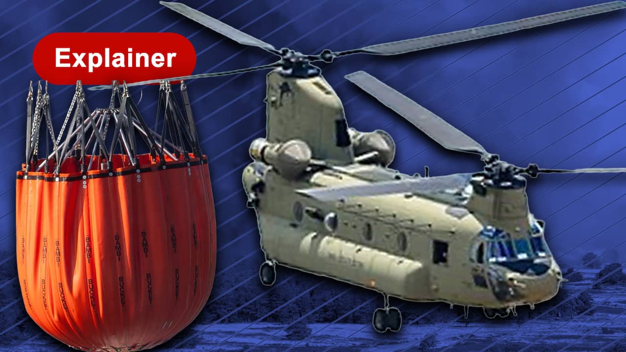 Twee keer zoveel water als een bluswagen: zo werkt de Chinook | NU.nl