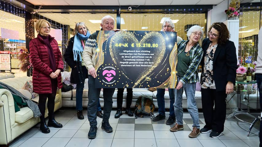 Gedupeerden Tarwekamp ontvangen ingezameld geld van stichting ...