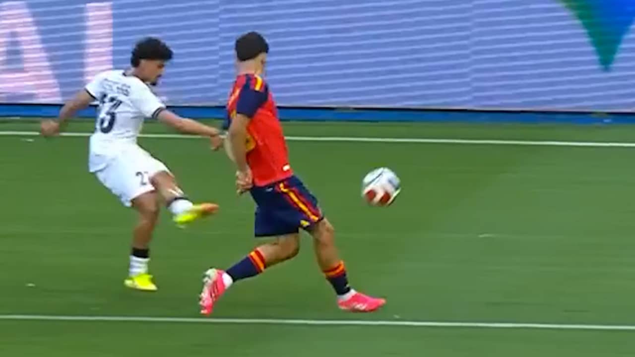 Irakees maakt prachtgoal uit moeilijke hoek in oefenduel met Spanje | NU.nl