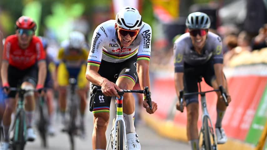 Van der Poel komt tekort voor zege in Wallonië, Pogacar vierde in Toscane | Wielrennen | NU.nl