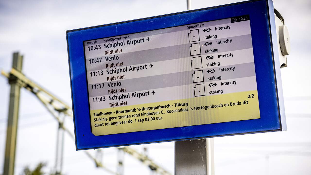 NS-treinverkeer volledig plat vanwege staking, Schiphol wel bereikbaar ...
