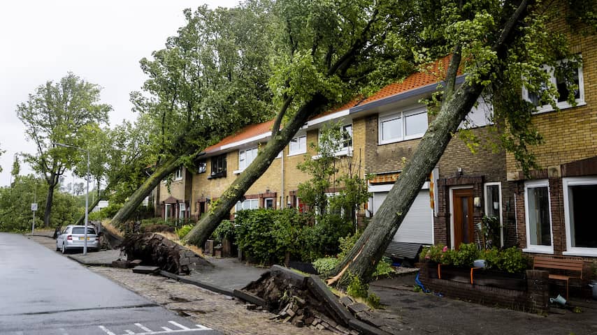 Storm Poly raast over Nederland en laat een flinke ravage achter ...