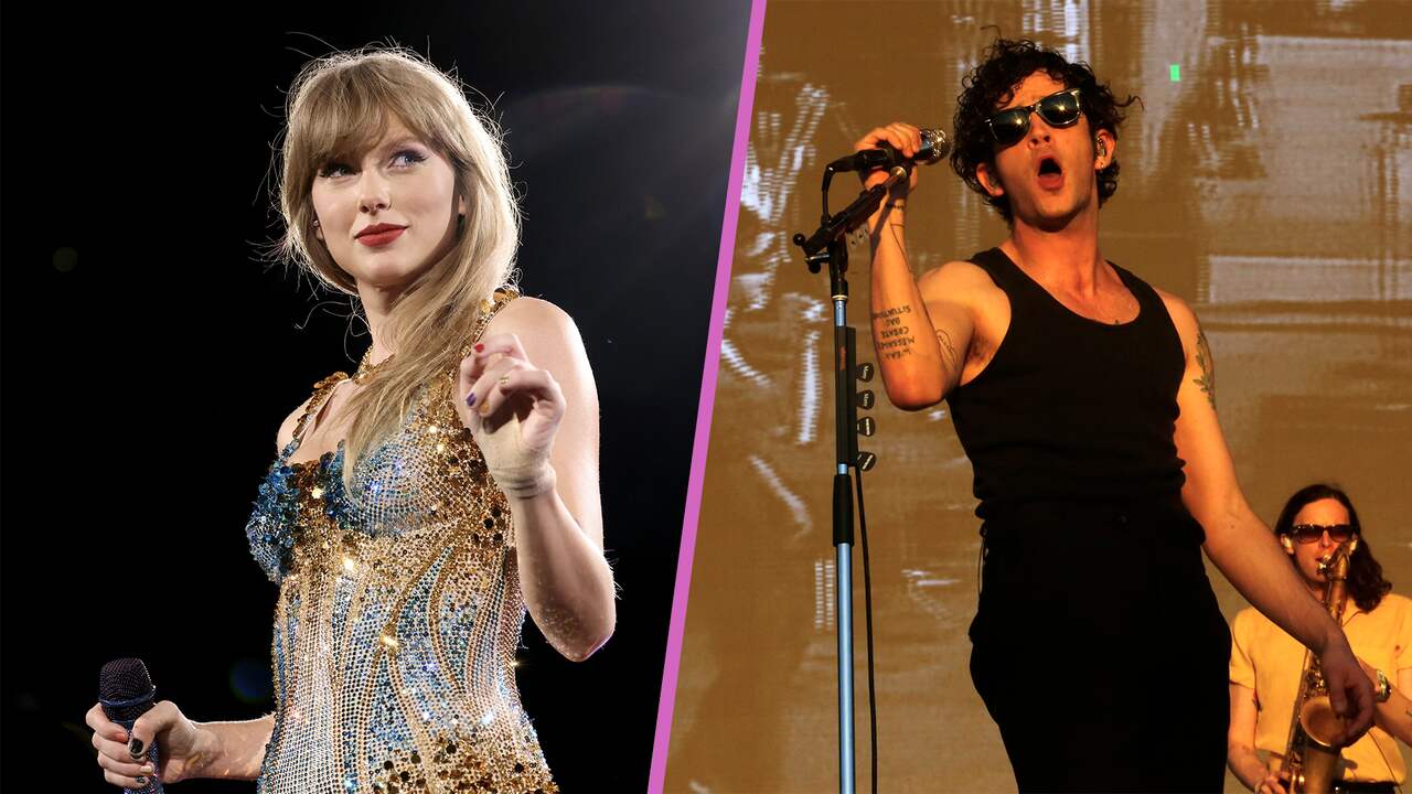 Taylor Swift hand in hand gezien met The 1975-zanger Matty Healy ...
