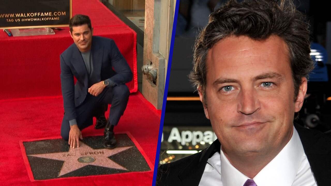Zac Efron eert Matthew Perry bij onthulling ster: 'Denk aan je' | NU.nl